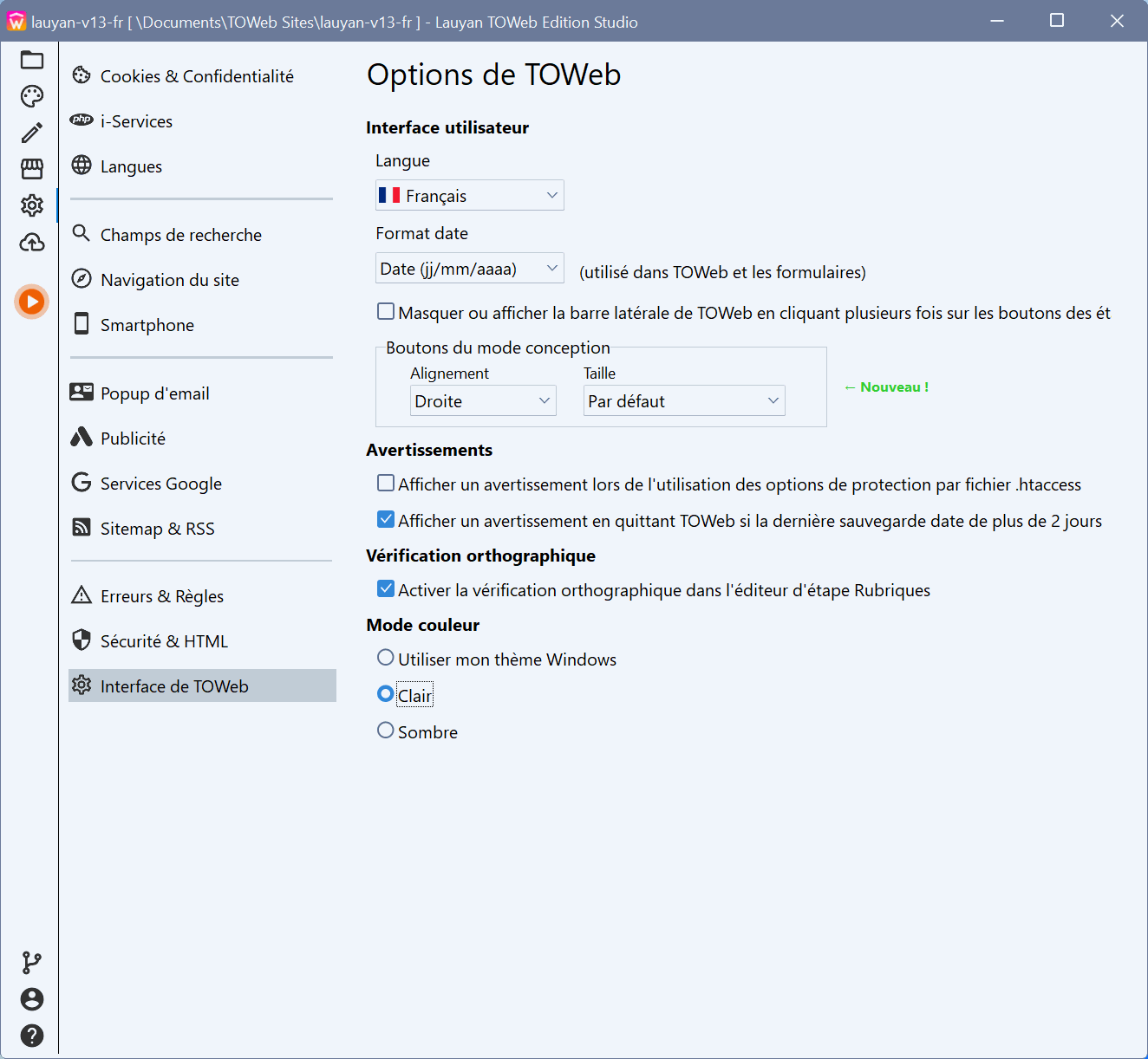 TOWeb version 13 new features